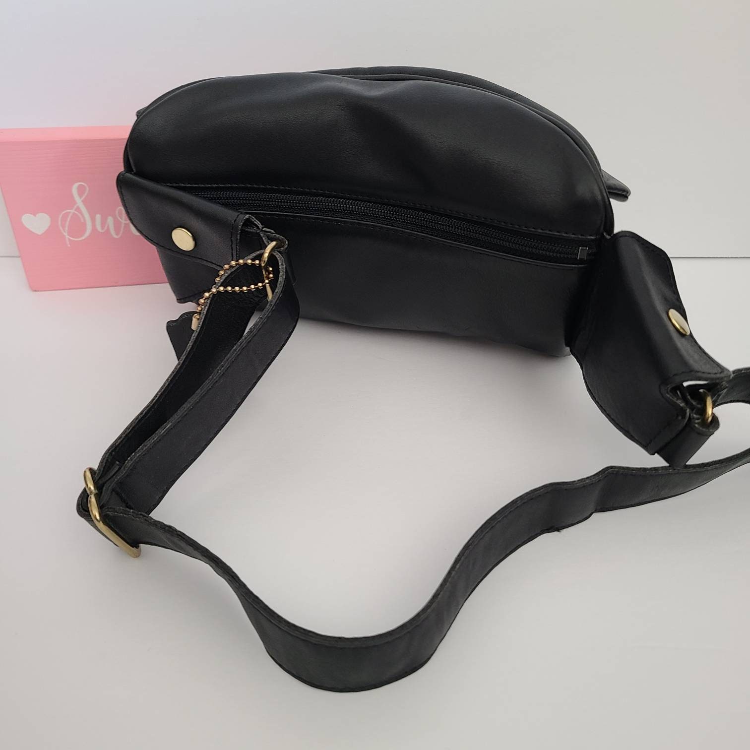 Vintage Coach Black Leather Fanny Pack - Etsy