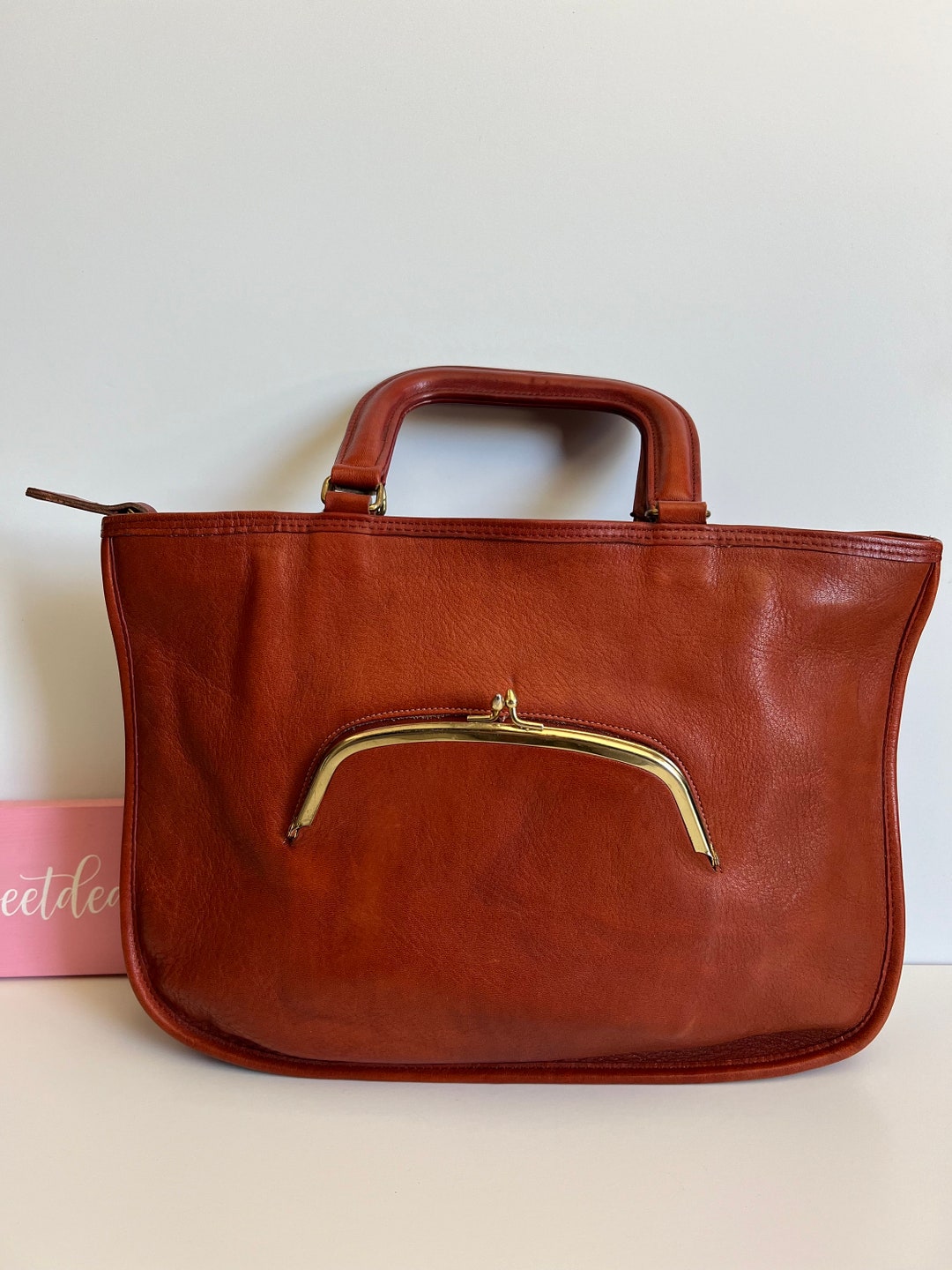 Vintage Coach Pre Creed Rust Watermelon Satchel - Etsy