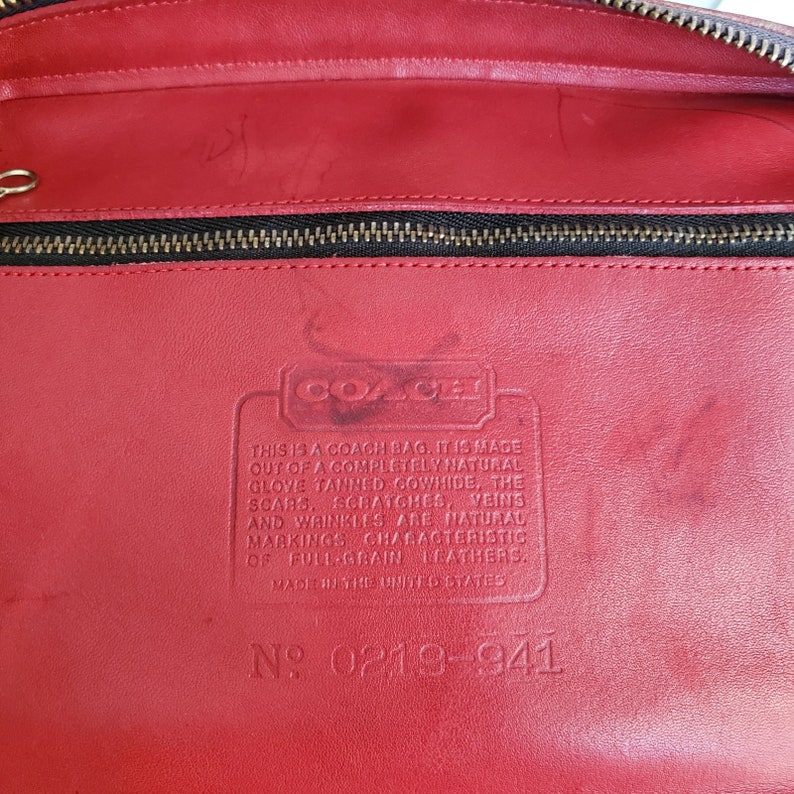 Vintage Coach Red Classic Satchel Handbag | Etsy