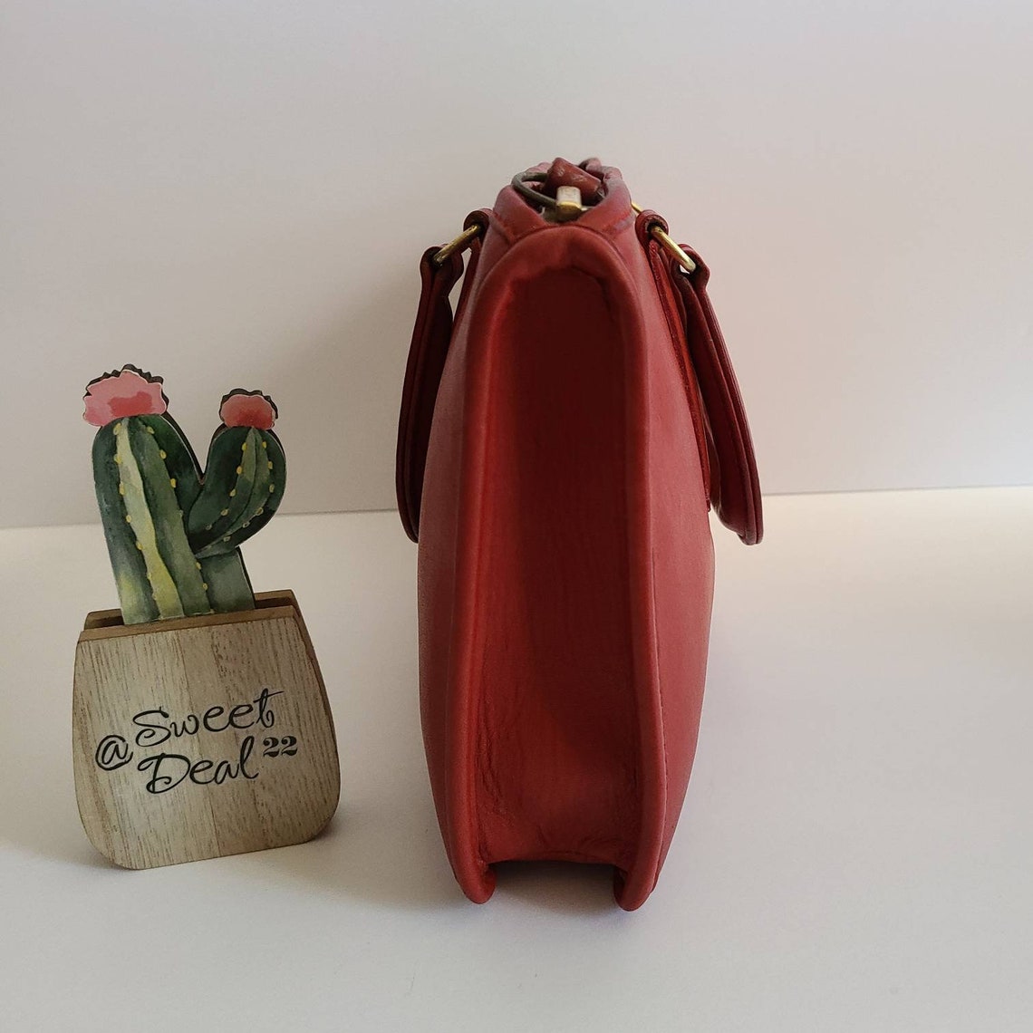 Vintage Coach Original NYC Red Handle Clutch Slim Tote - Etsy
