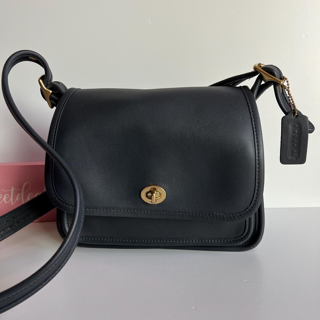 Vintage Coach Navy Rambler Legacy Shoulder Bag - Etsy