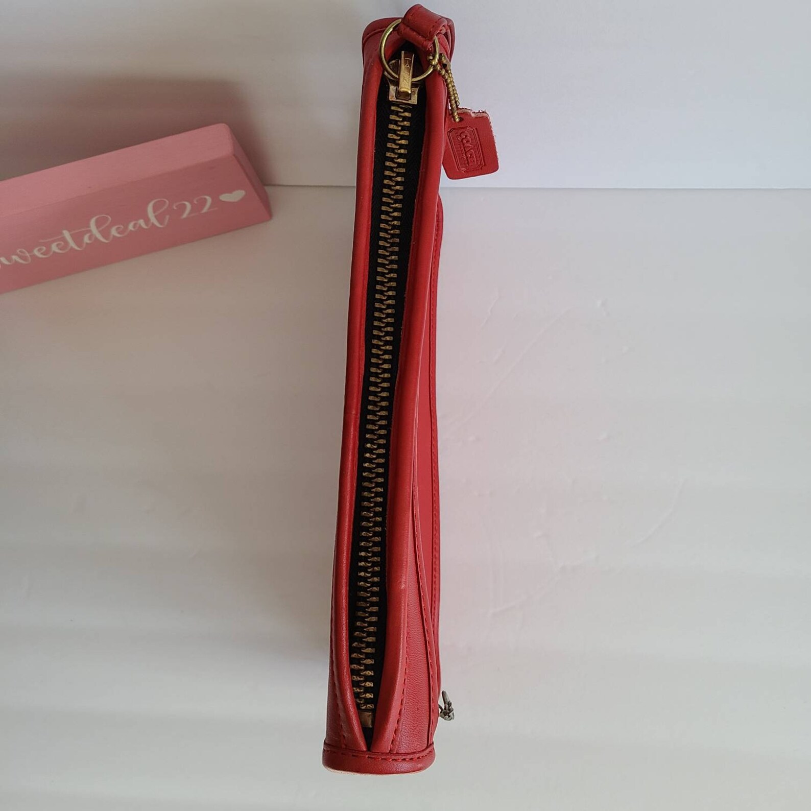 Vintage Coach NYC Red Standard Clutch Wristlet - Etsy