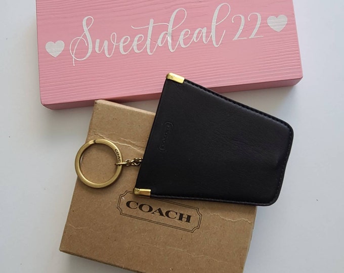 Vintage Coach Black Leather Key Squeeze Case With Original Box - Etsy