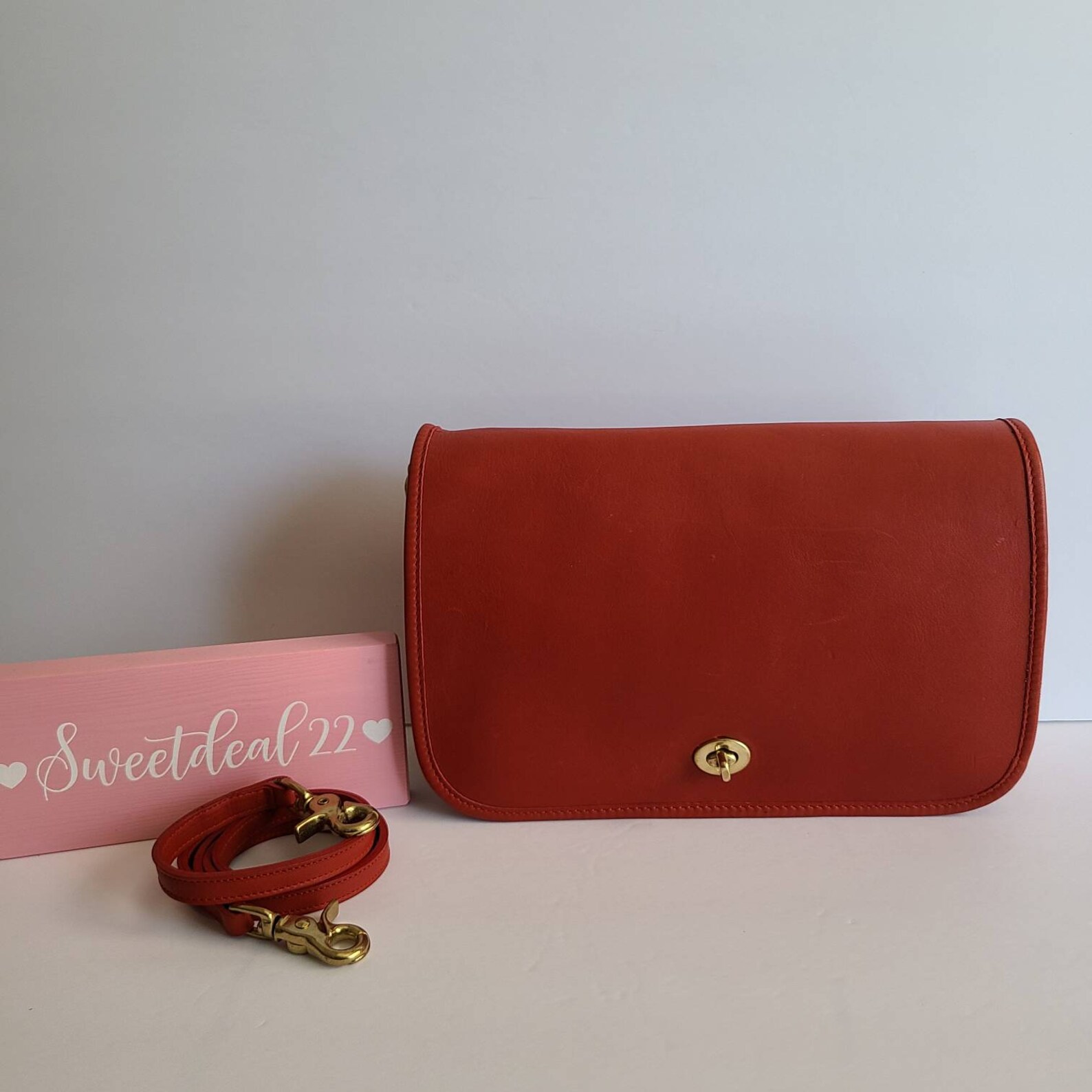 Vintage Coach Original Red Convertible Clutch Shoulder Bag - Etsy