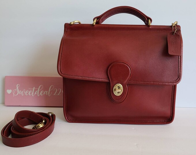 Coach Willis Red Top Handle Satchel - Etsy
