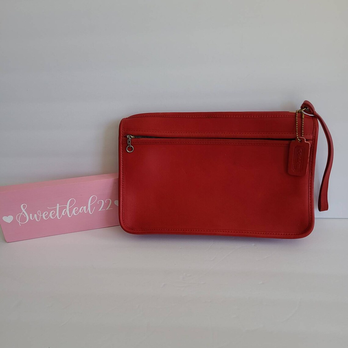 Vintage Coach NYC Red Standard Clutch Wristlet - Etsy