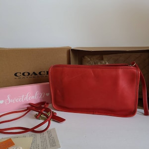 Vintage Coach Original NYC Red Basic Bag W/original Box/paperwork - Etsy