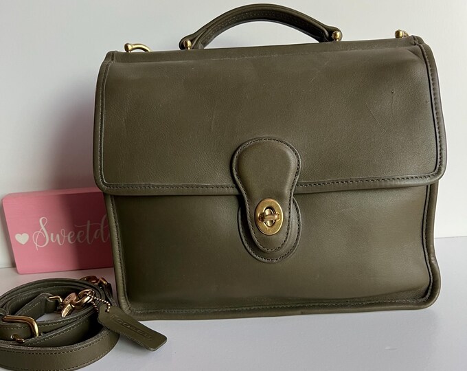 Vintage Coach Green Top Handle Willis Bag - Etsy