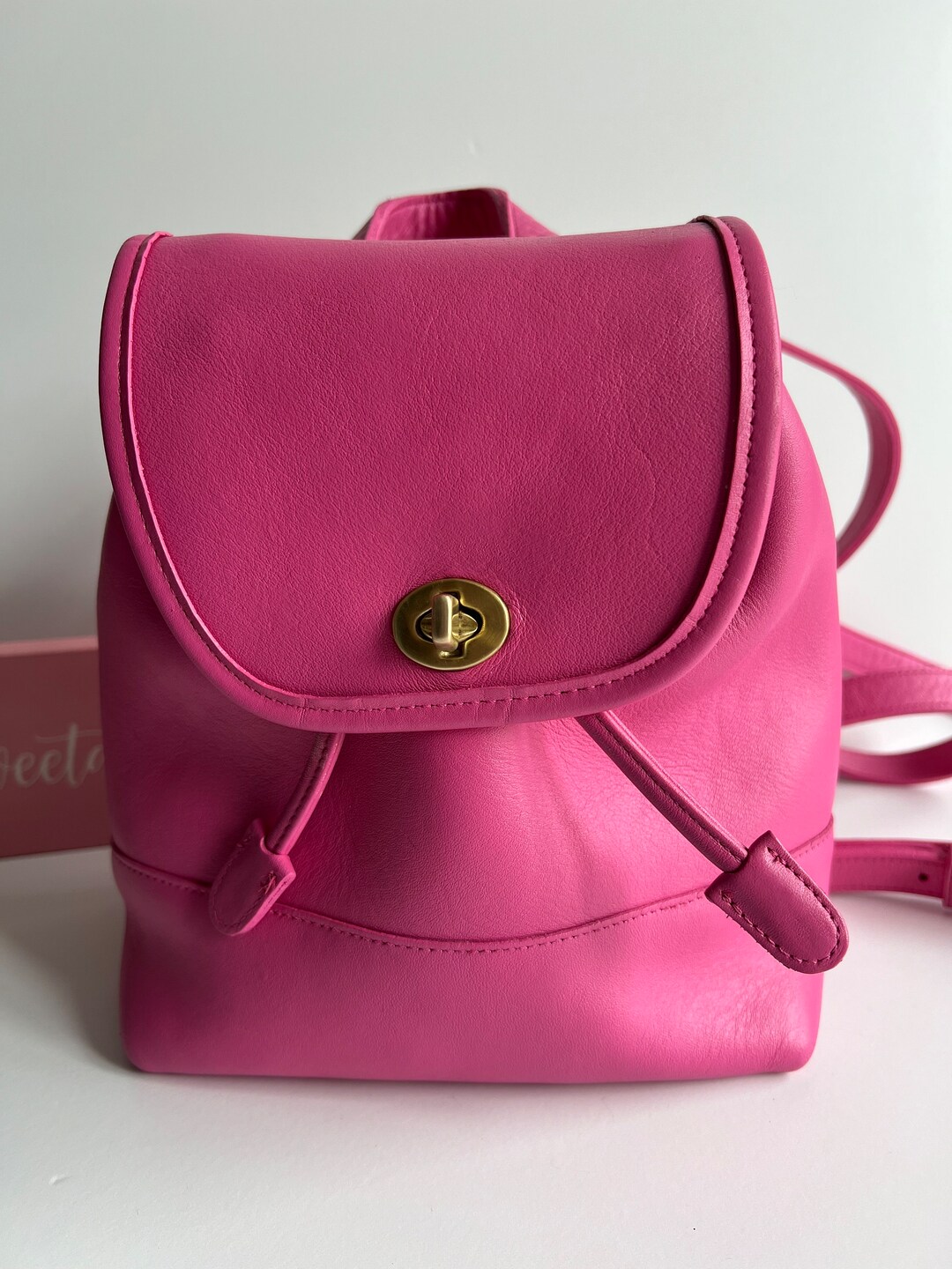 Custom Pink Vintage Coach Mini Daypack Backpack - Etsy