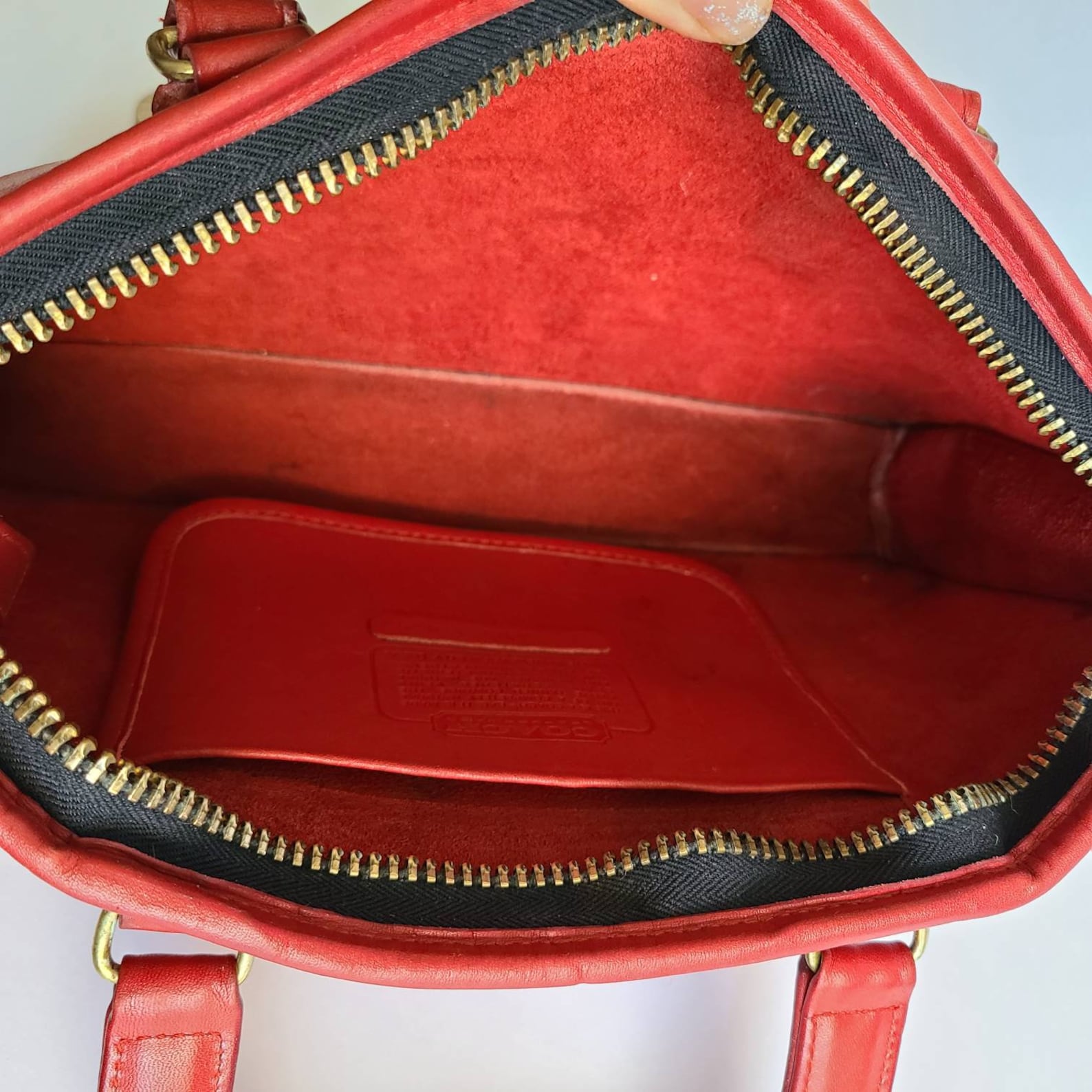 Vintage Coach Original NYC Red Handle Clutch Slim Tote - Etsy