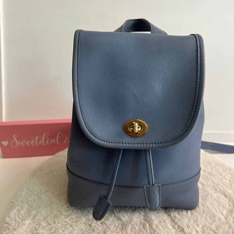 Vintage Coach Blue Mini Daypack Backpack - Etsy