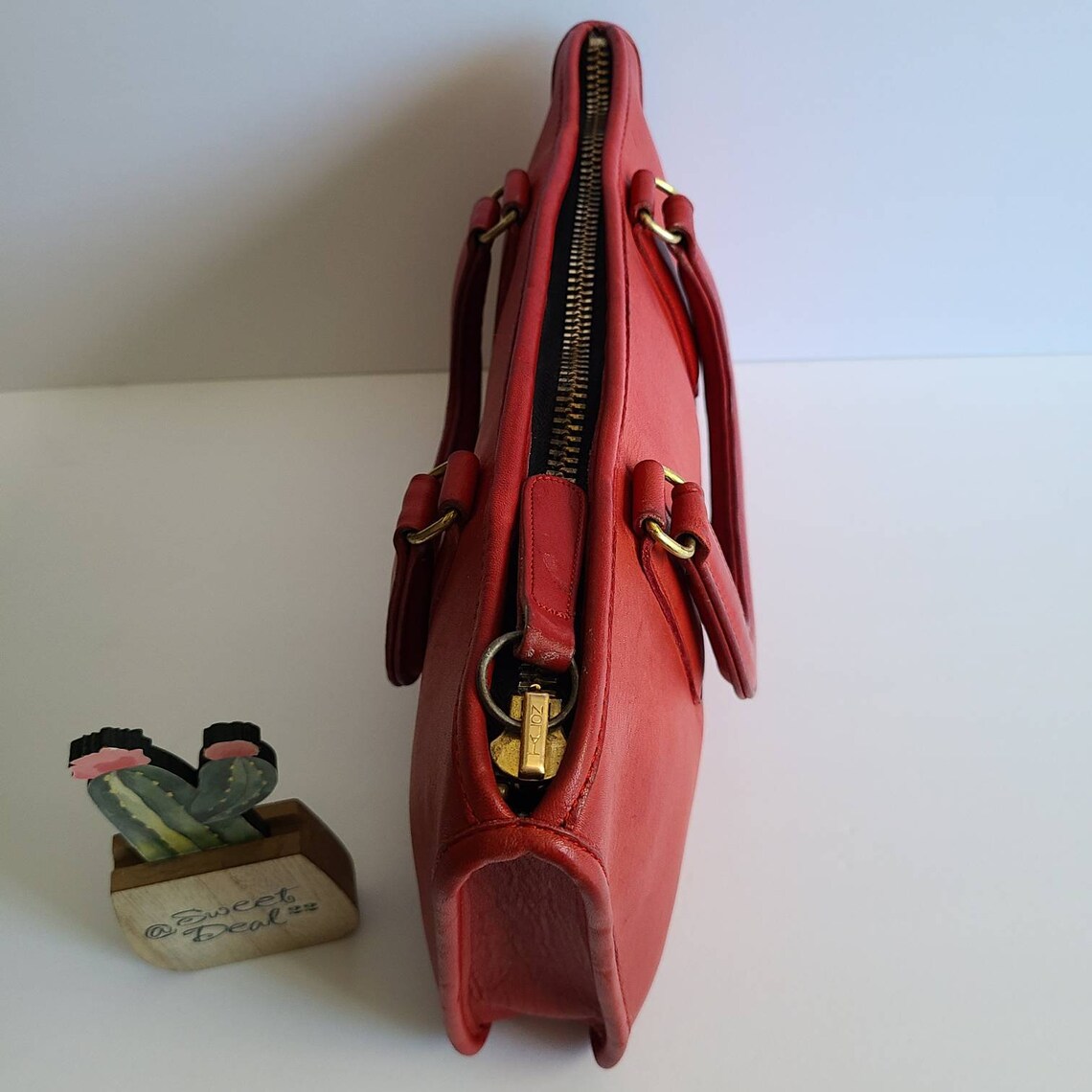 Vintage Coach Original NYC Red Handle Clutch Slim Tote - Etsy