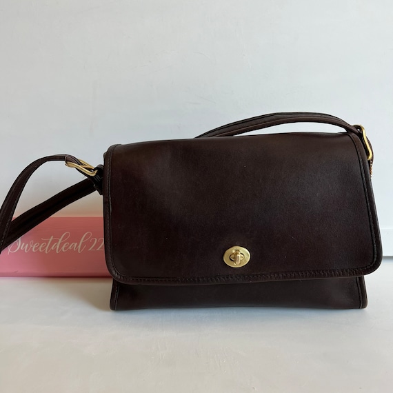 Vintage Coach Nyc Mocha Dark Brown Spectator Shoulder… - Gem