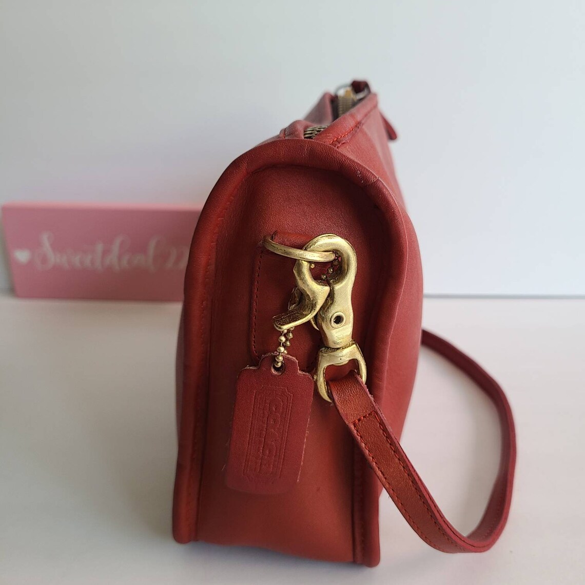 Vintage Coach Red NYC Companion Shoulder Bag - Etsy