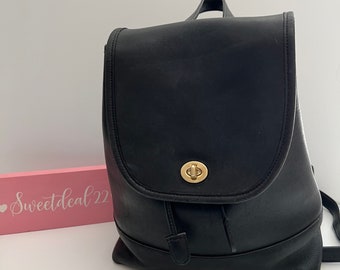 Vintage Coach Large Daypack Backpack #9791 Black USA 1999 - Etsy