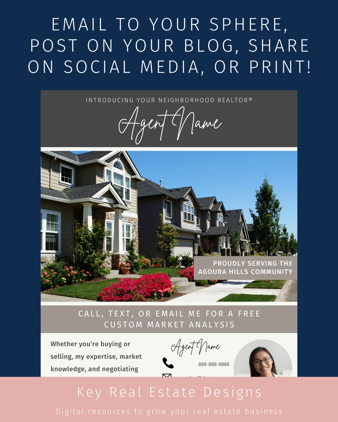 Real Estate Agent Introduction Flyer Template: A Customizable Canva ...
