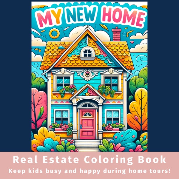 Real Estate Coloring Book - Etsy