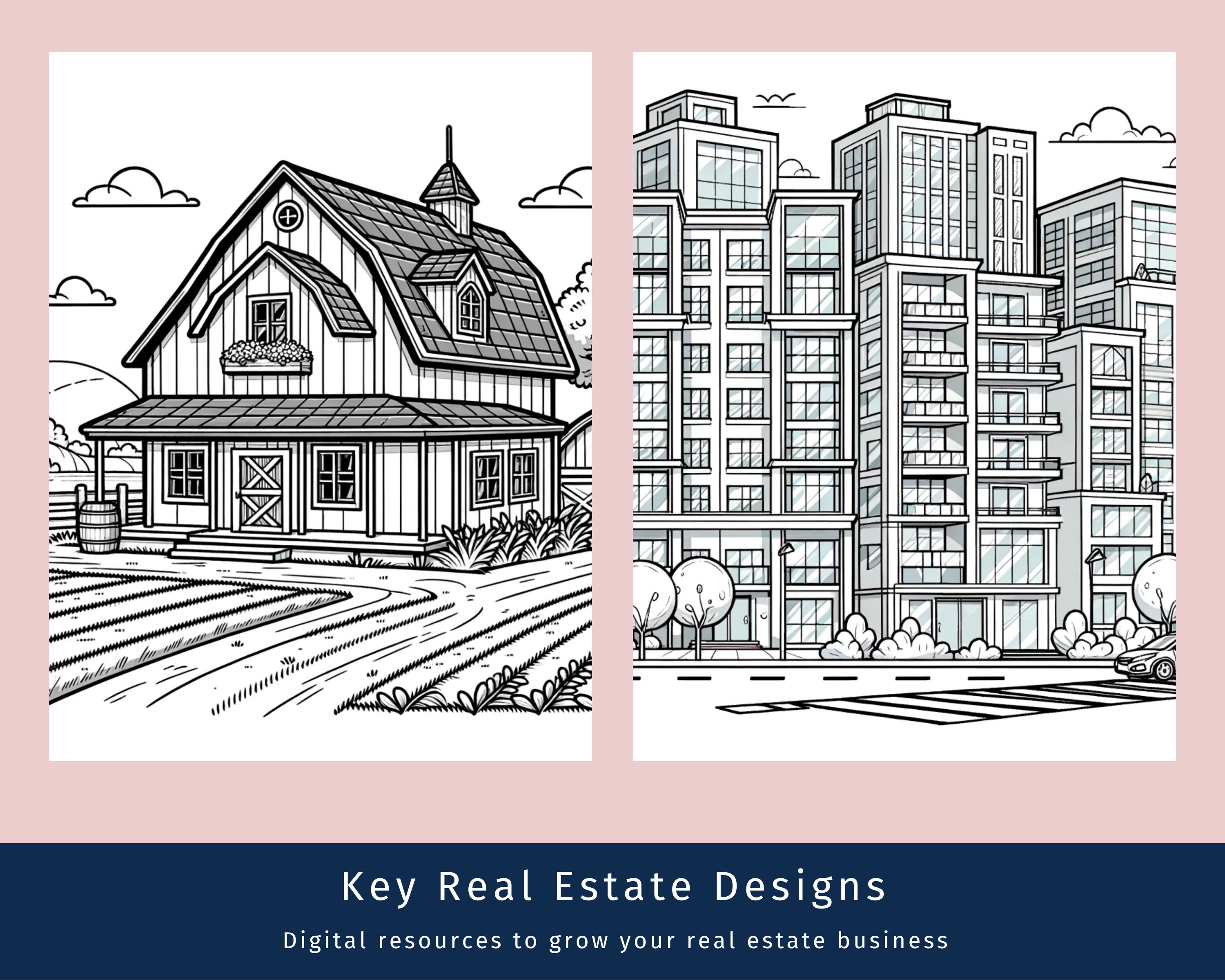 My New Home Coloring Book: for Realtors Who Want to Keep Kids Busy ...