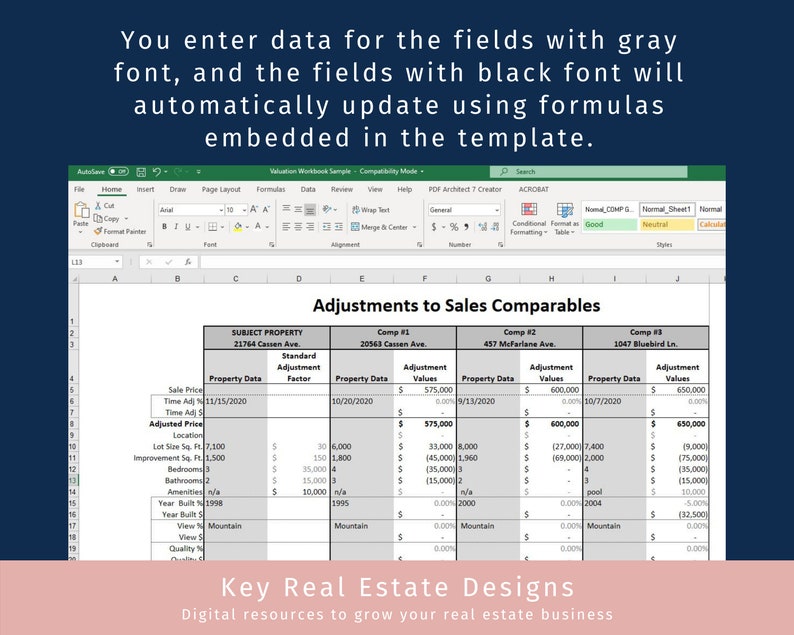 Real Estate Cma Template A Done For You Comparative Market Analysis