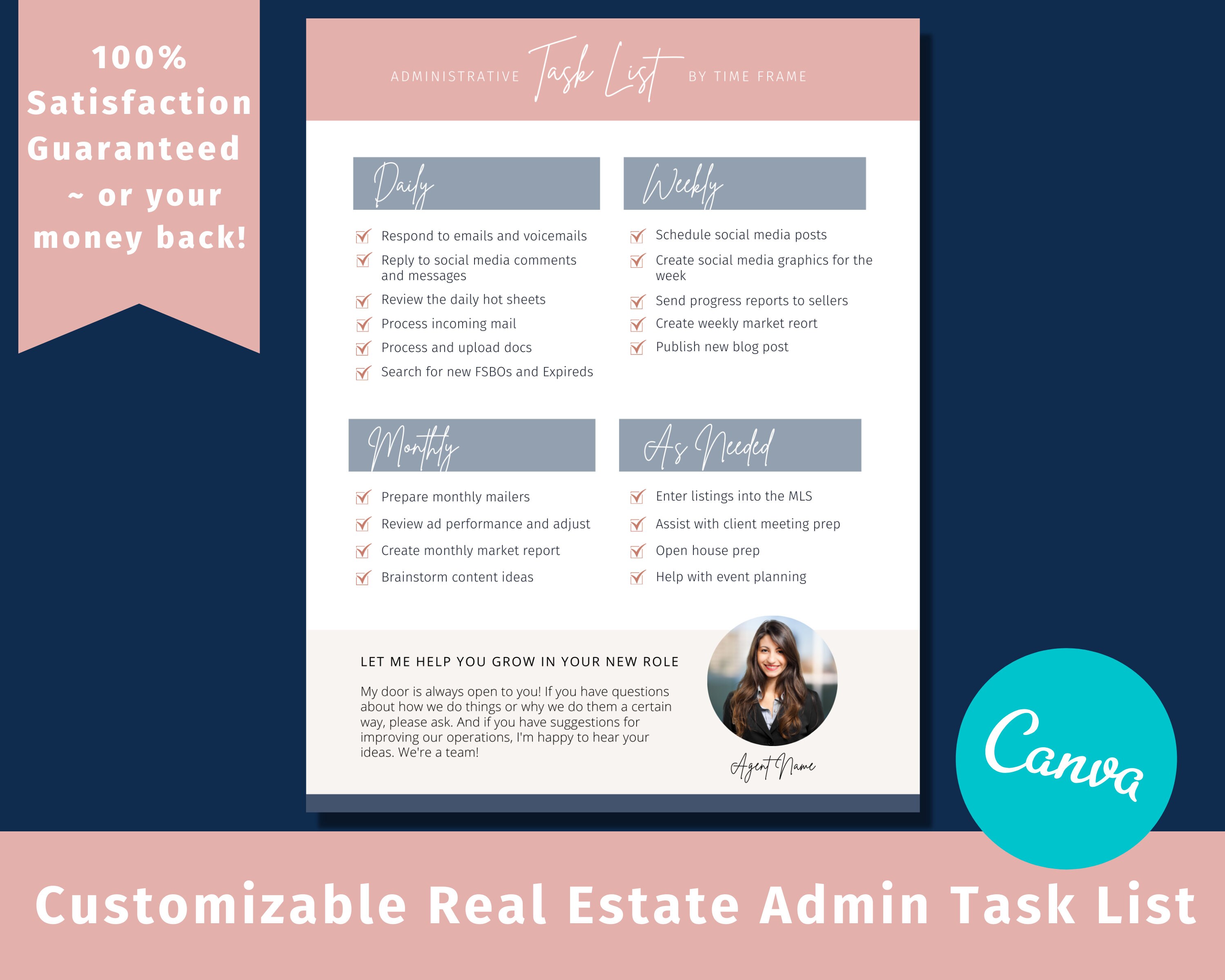 Real Estate Assistant Task List and Responsibilities List: Ideal for ...