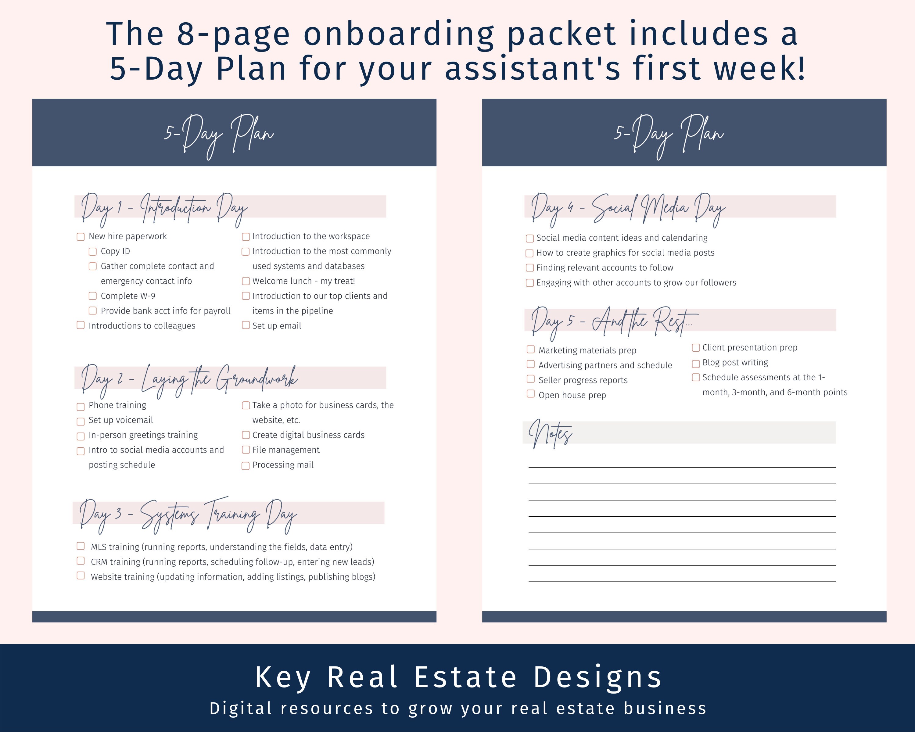 Real Estate Assistant Onboarding Packet: Canva Template Digital ...