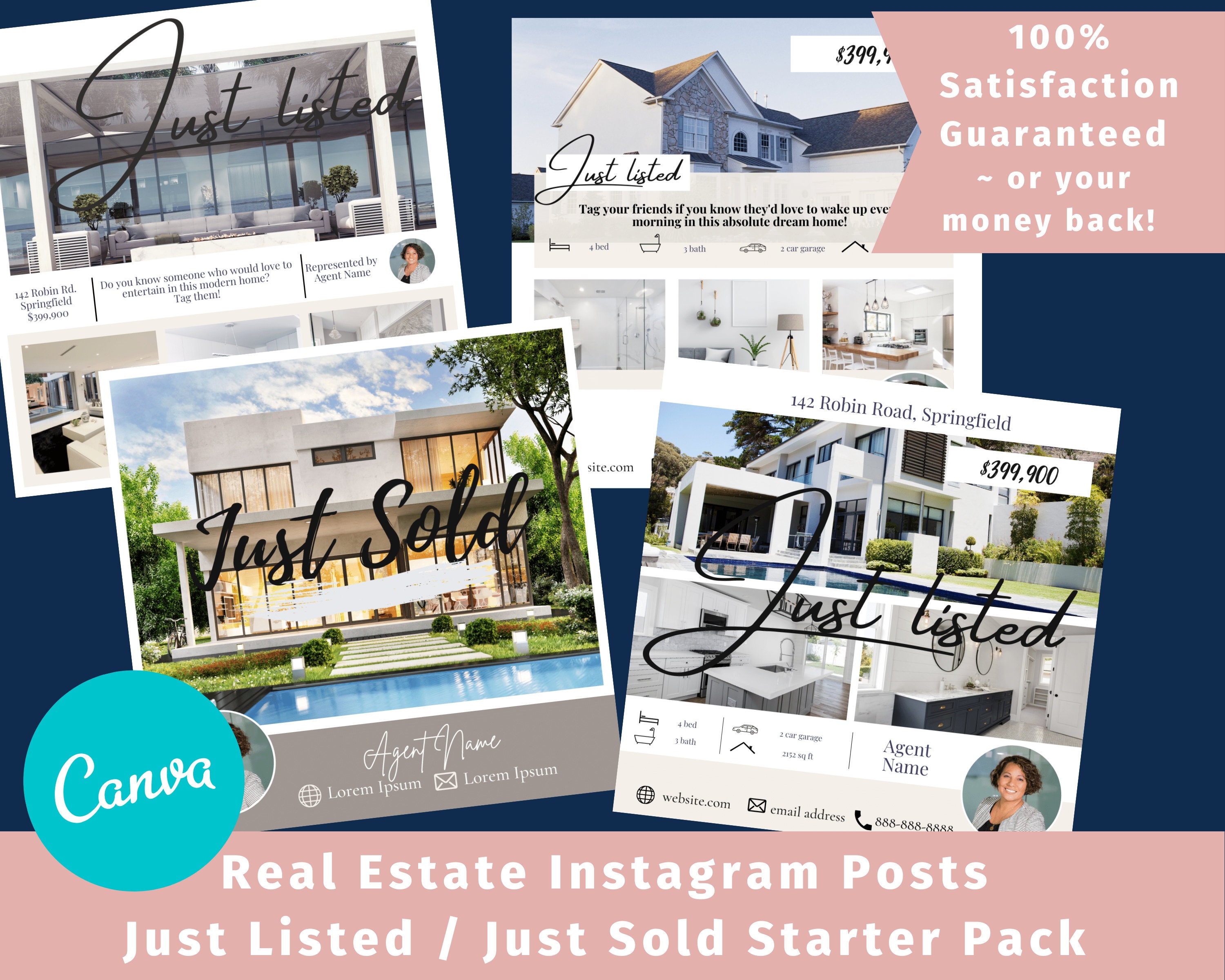 The Just Listed / Just Sold Instagram Starter Pack for Real Estate ...