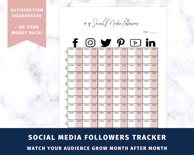 Real Estate Agent Social Media Follower Tracking Sheet - A Simple ...
