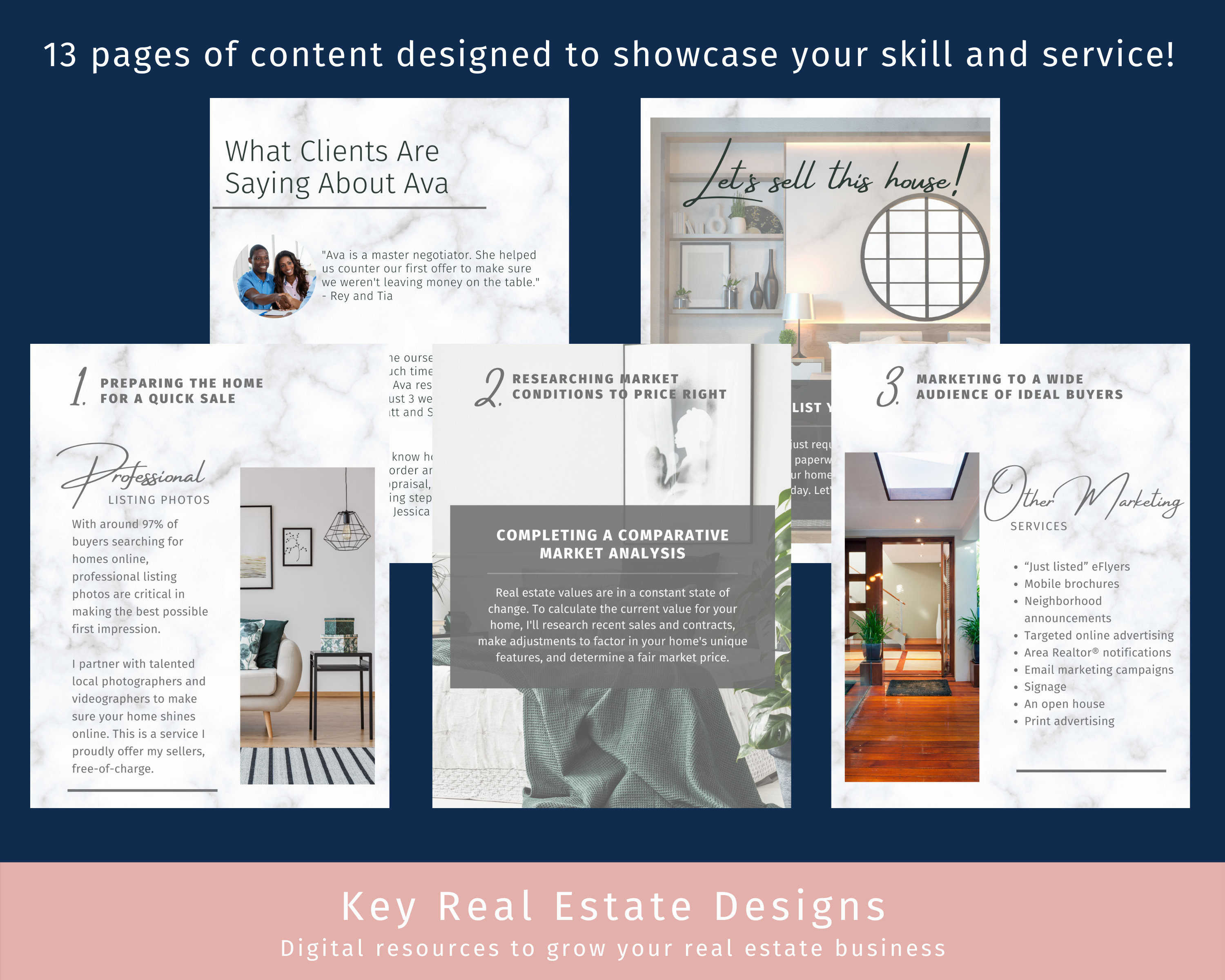 Real Estate Listing Presentation Brochure and Slide Deck: an Editable ...