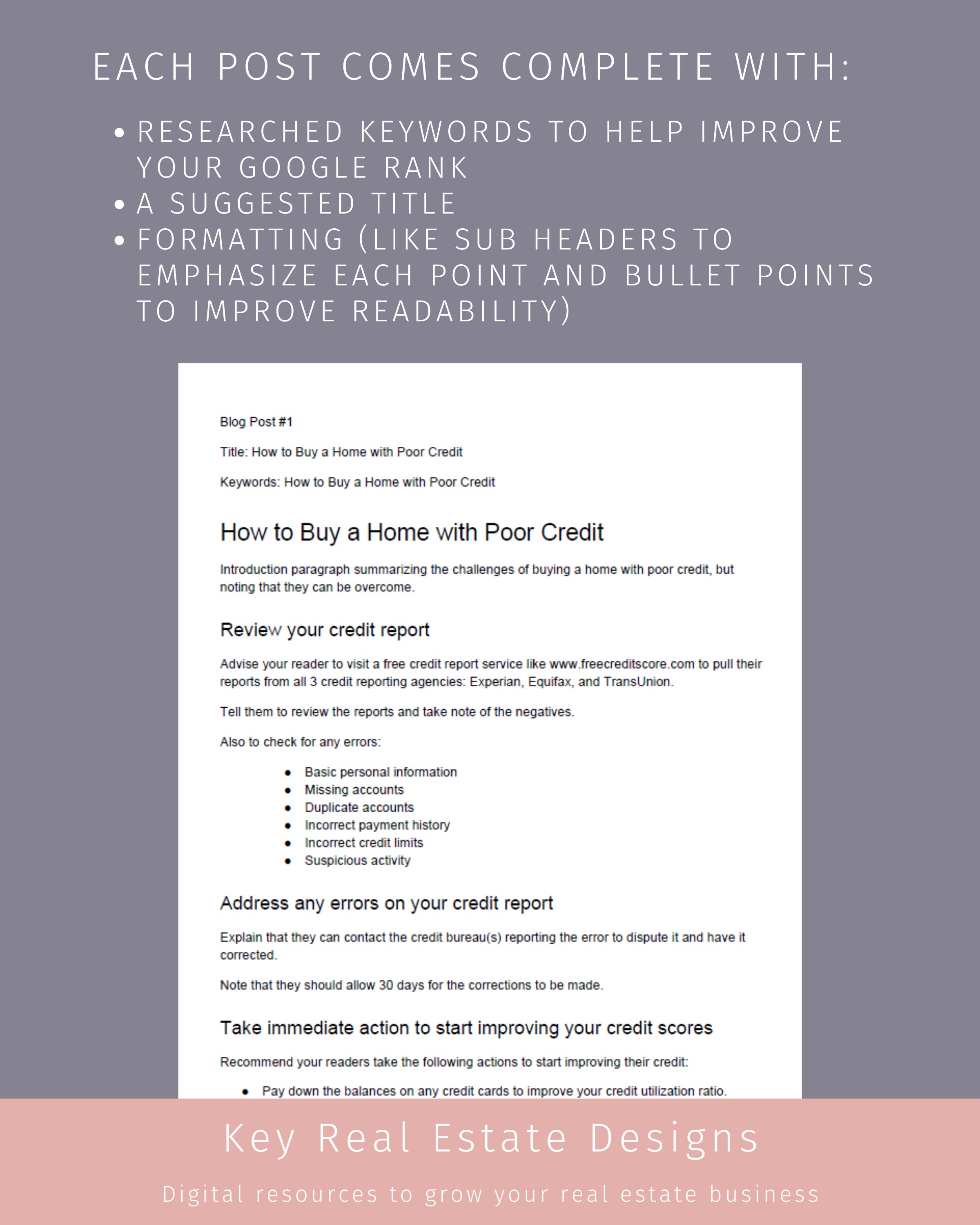 Real Estate Blog Post Outline Pack: 3 Done-for-you Real Estate - Etsy