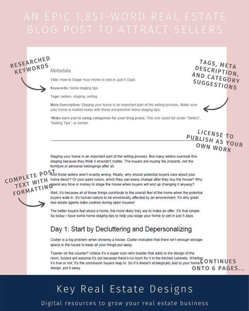 Ready-to-publish Real Estate Blog Post for Busy Real Estate Agents: How ...