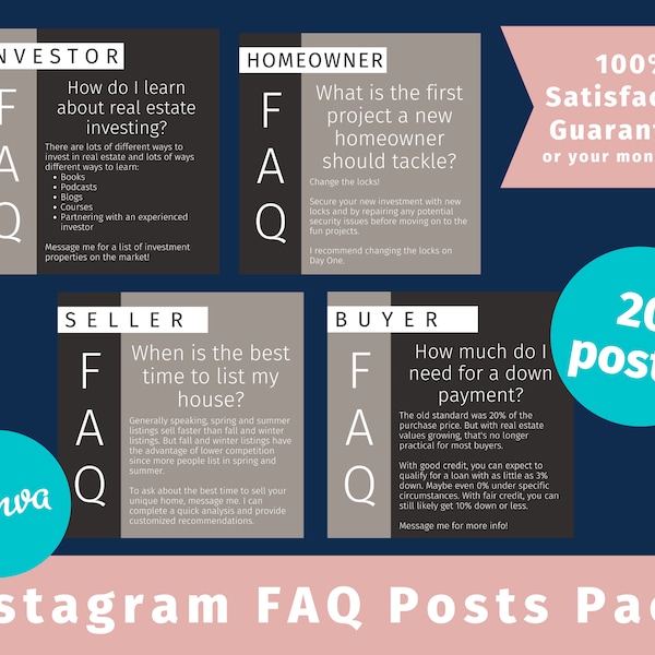 Instagram Faq Template - Etsy