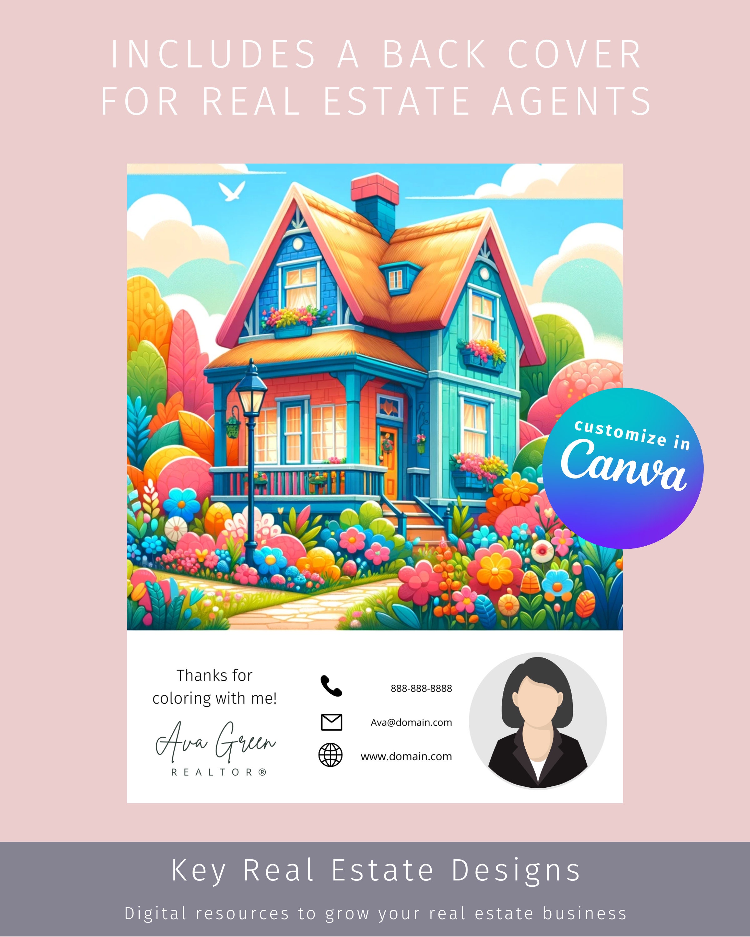 My New Home Coloring Book: for Realtors Who Want to Keep Kids Busy ...