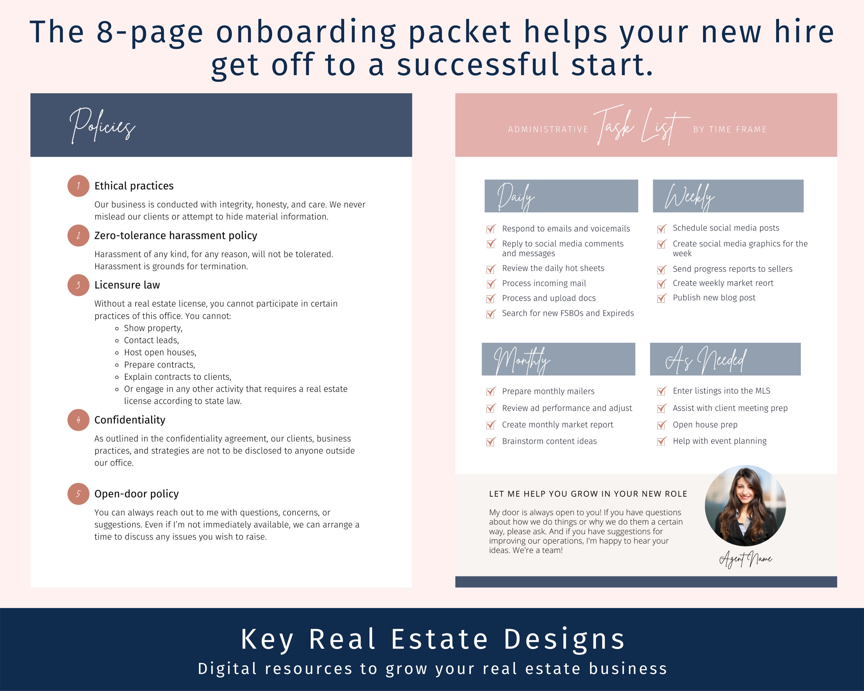 Real Estate Assistant Onboarding Packet: Canva Template Digital ...