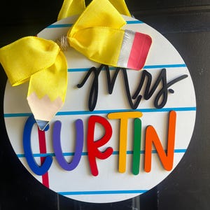 Teacher Gift, Notebook Paper Sign, Classroom Decor, Classroom Door Sign ...