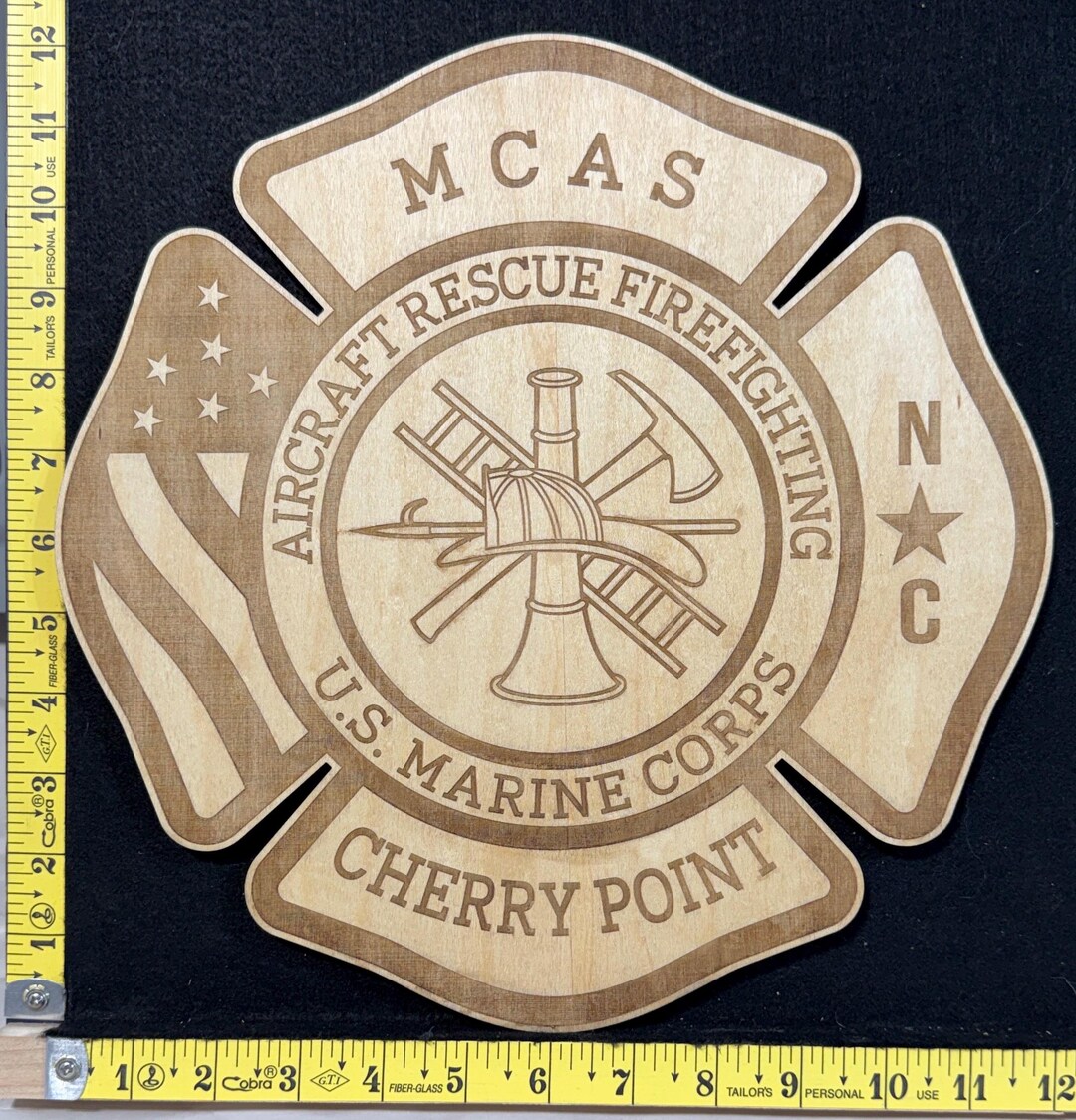 USMC Badge Custom, Marine Corps Plaque, Aircraft Rescue Firefighting - Etsy