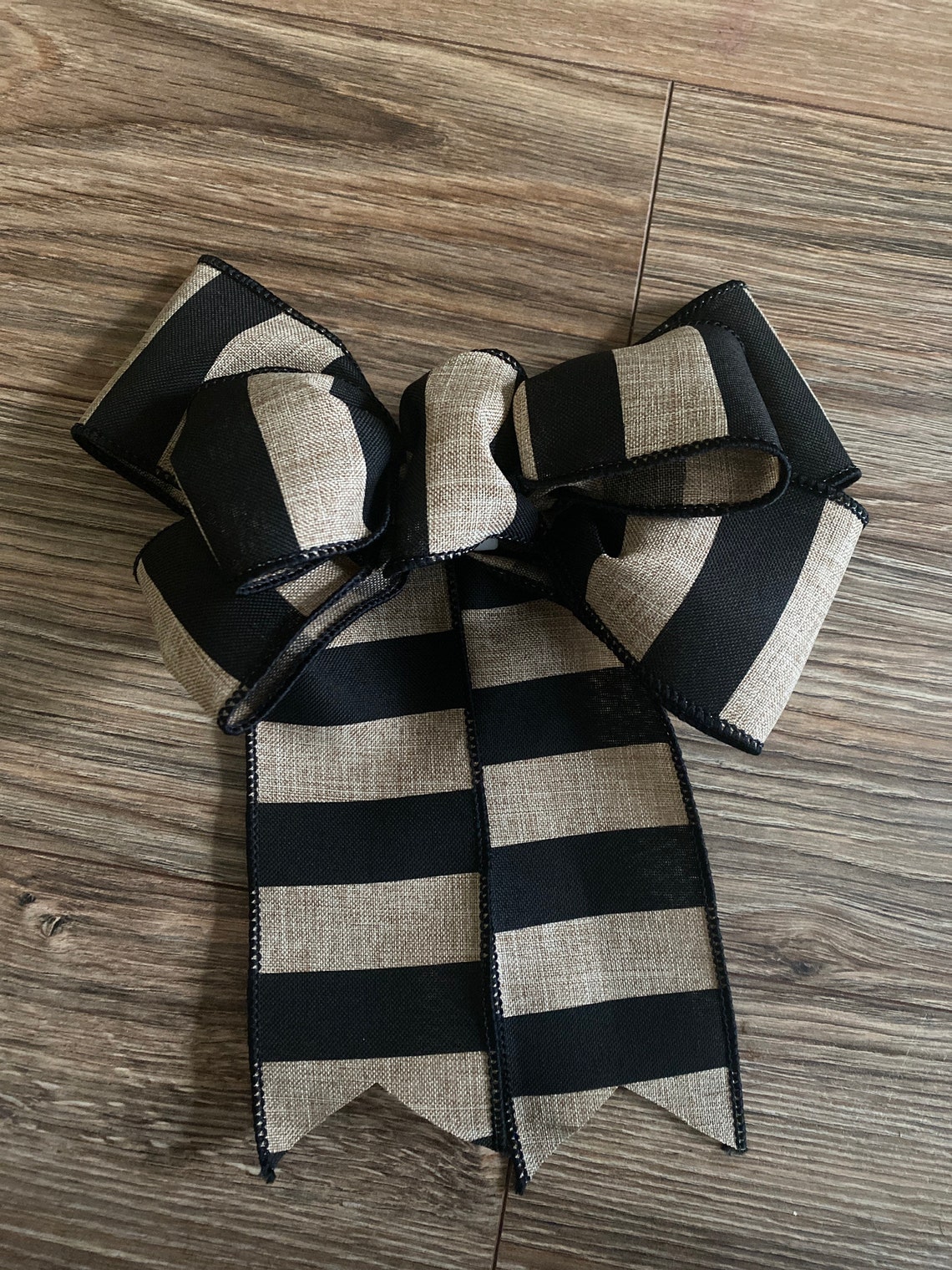 Premade Wreath Patterned Looped Bow Pre Made Wreath Bow Etsy