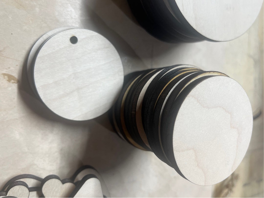 Round Wood Blanks, Custom Sizes, Custom Ornament Shapes, Wooden ...
