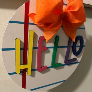 Teacher Gift, Notebook Paper Sign, Classroom Decor, Classroom Door Sign ...