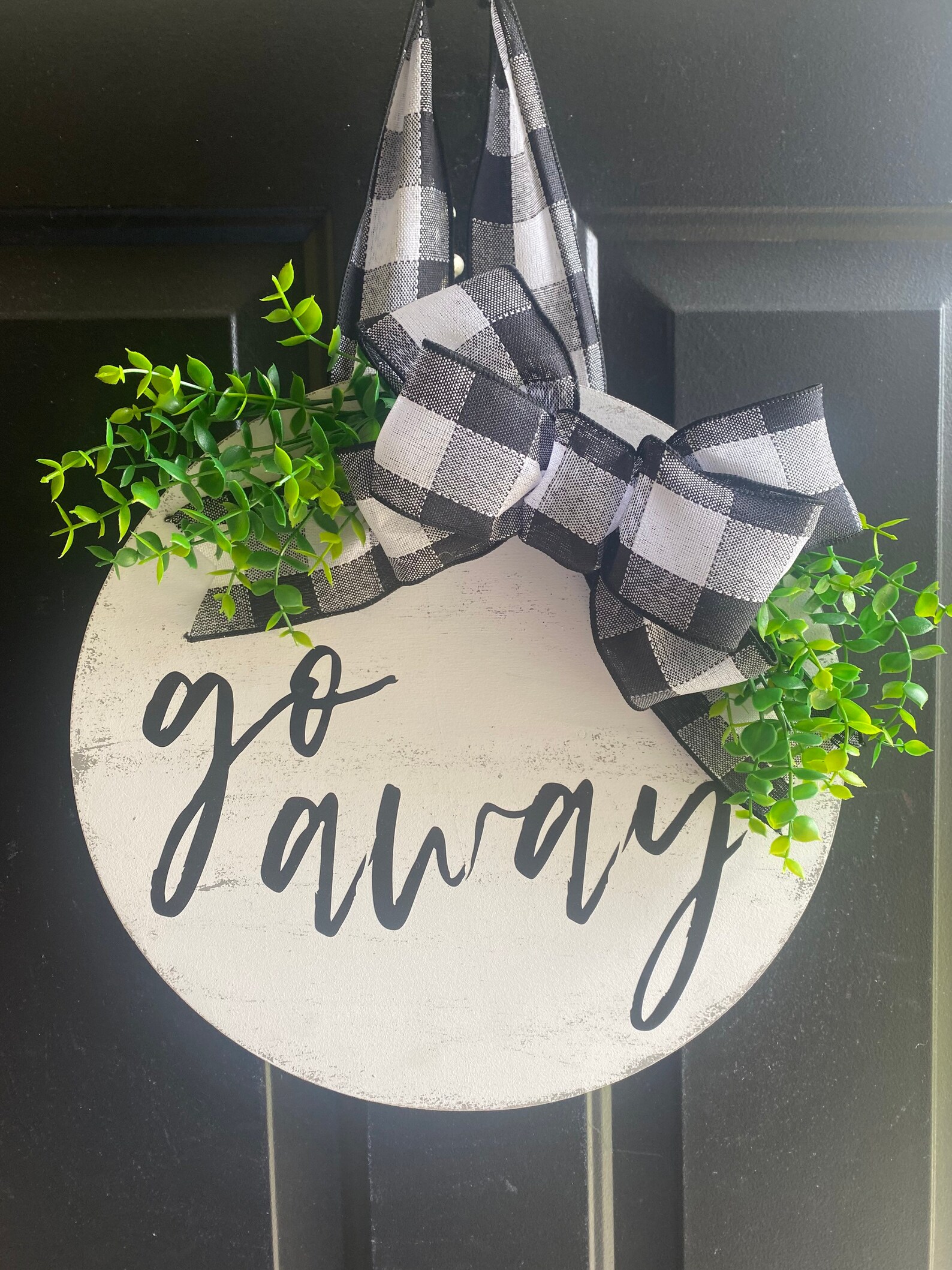 Go Away Wreath, Funny Welcome Sign, Unwelcome Sign, Go Away Sign, Funny ...