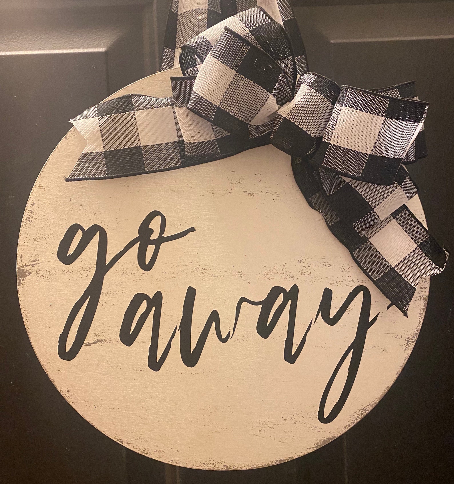 Go Away Wreath, Funny Welcome Sign, Unwelcome Sign, Go Away Sign, Funny ...