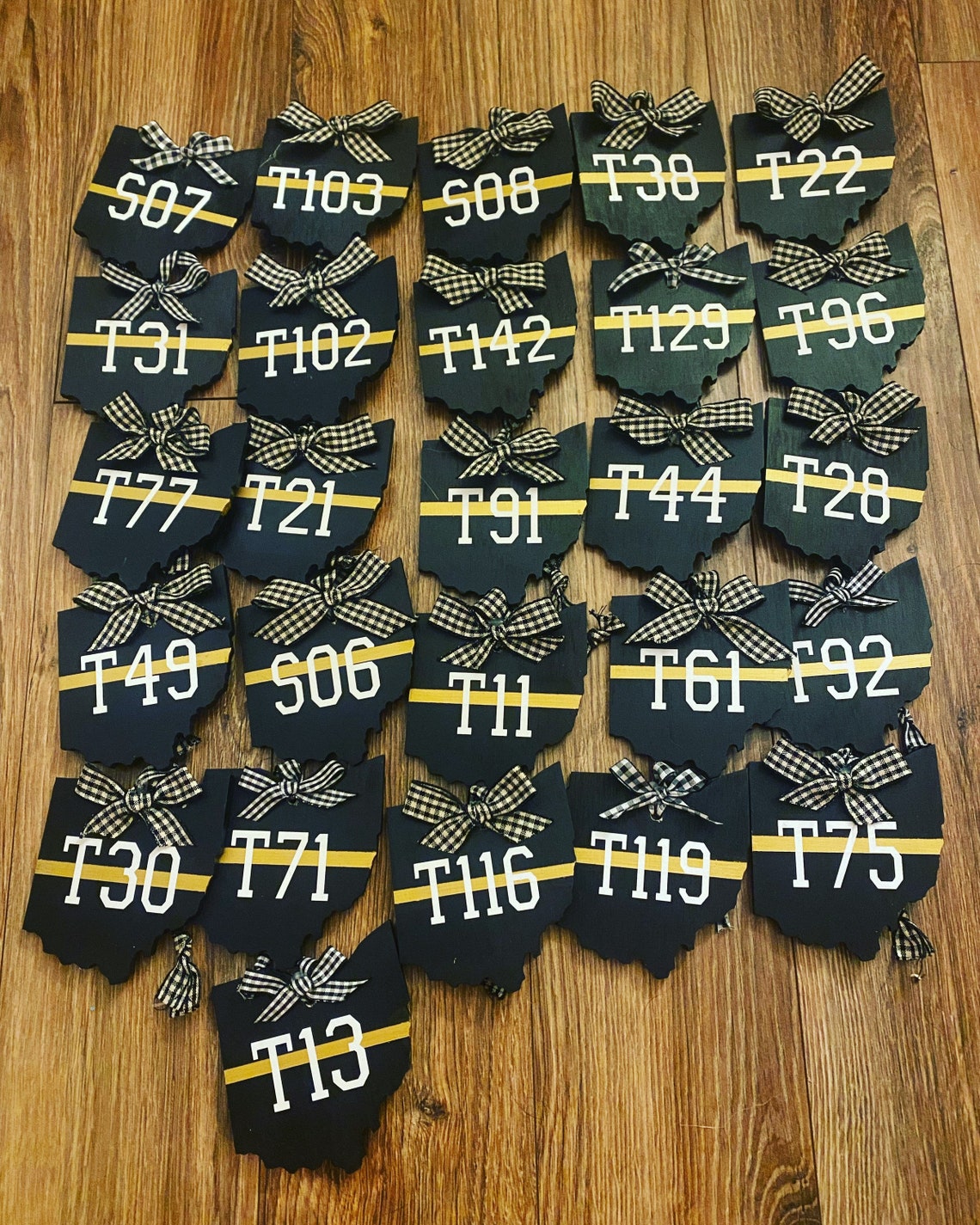 Thin Blue Line Ornament, Thin Gold Line, Thin Red Line Ornamanet, Ohio ...