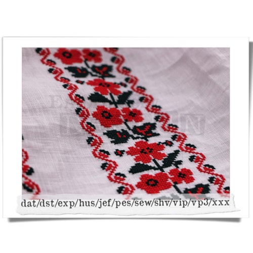 Folk Machine Embroidery Design Ukrainian Embroidery Set of | Etsy