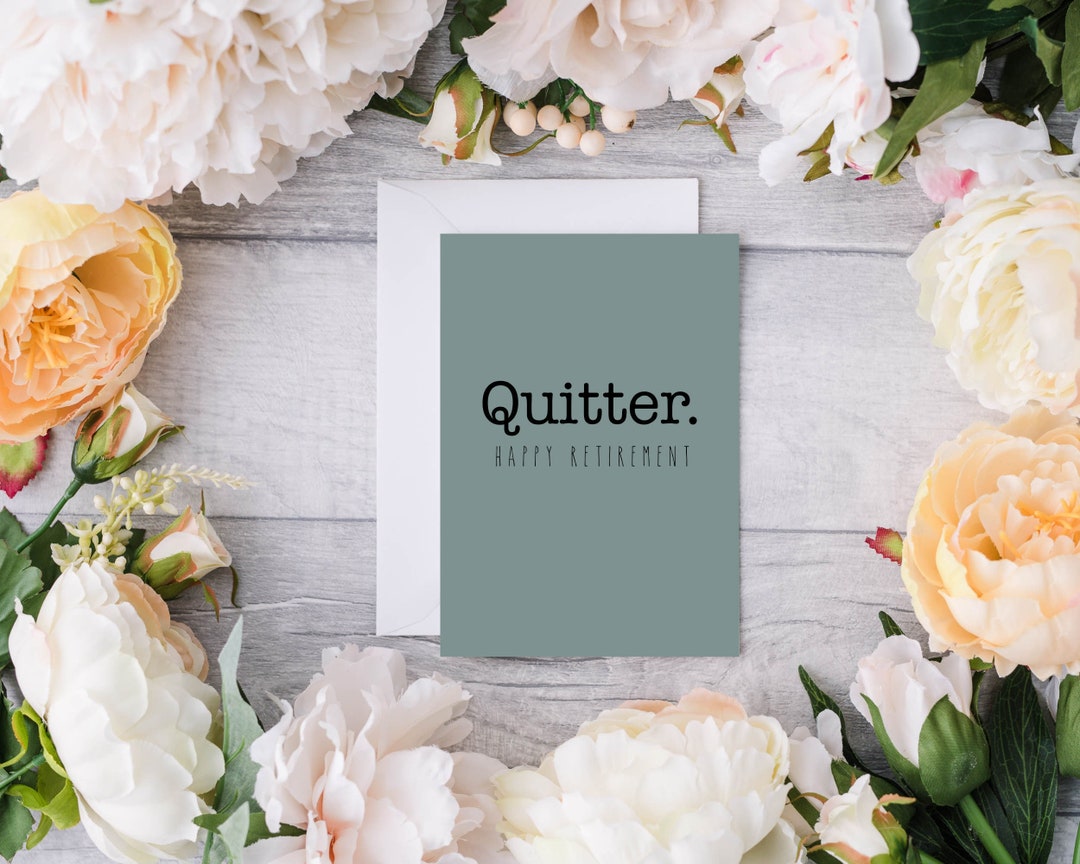 Quitter || Retirement Greeting Card - Etsy