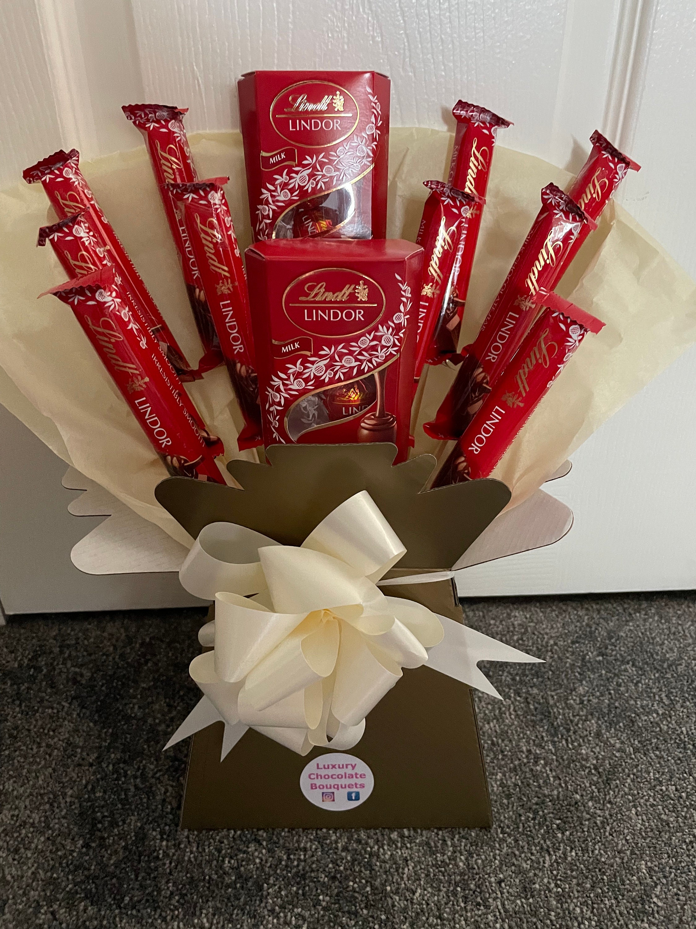 Lindt Lindor Chocolate Bouquet Can Add a Personalised Message - Etsy UK