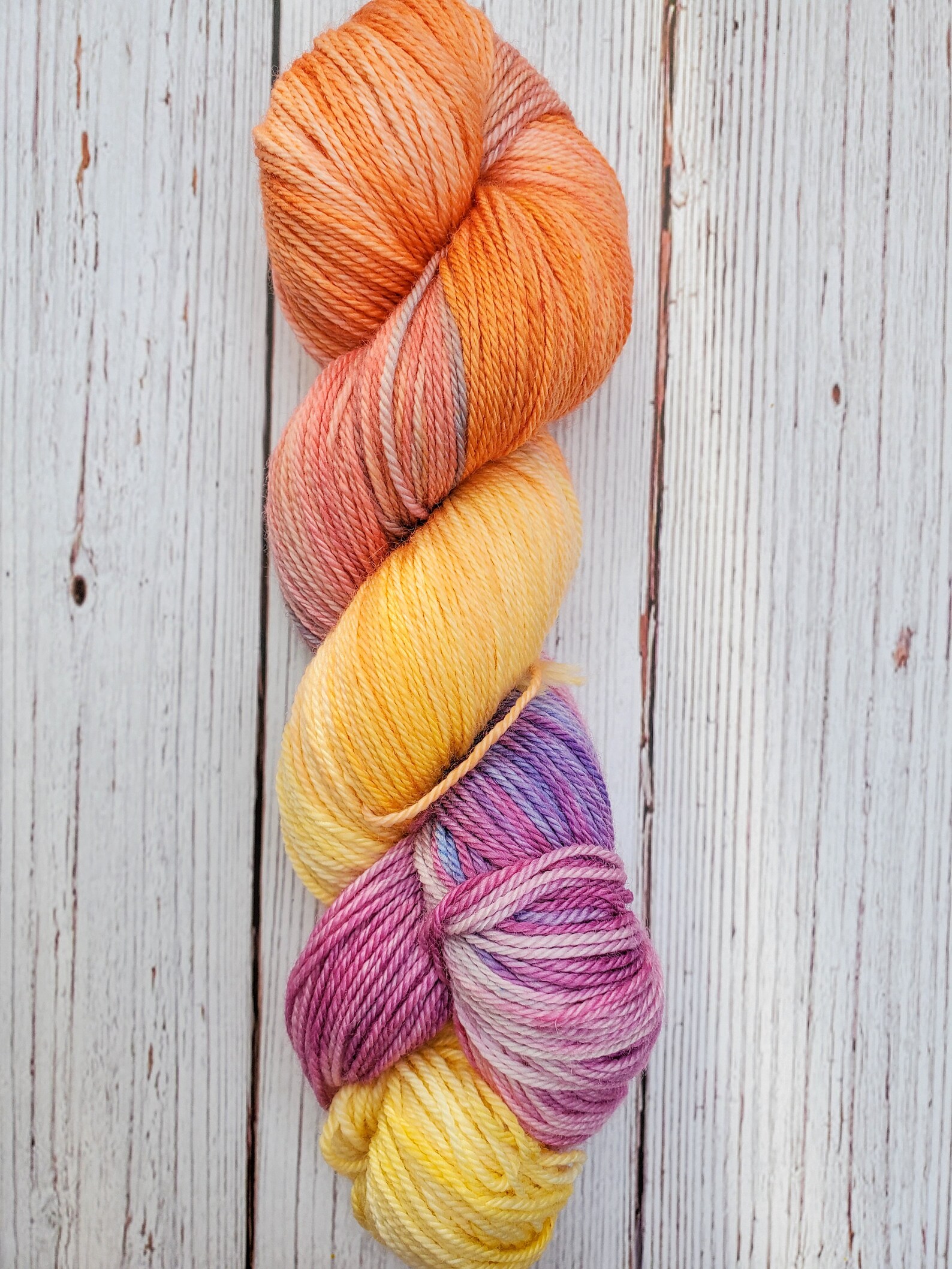 Hand Dyed Yarn Sunset State of Mind Superwash Merino Wool - Etsy