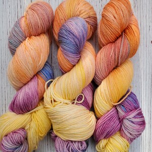 Hand Dyed Yarn Sunset State of Mind Superwash Merino Wool - Etsy