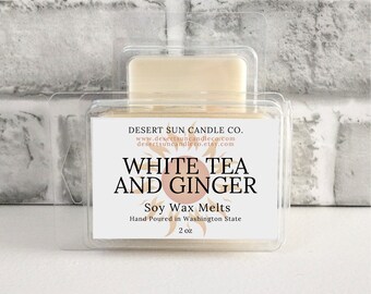 White Tea Scented Candle Ginger Scented Candle White Tea and Ginger ...