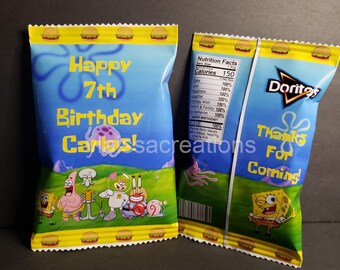 Spongebob Chip Bags - Etsy