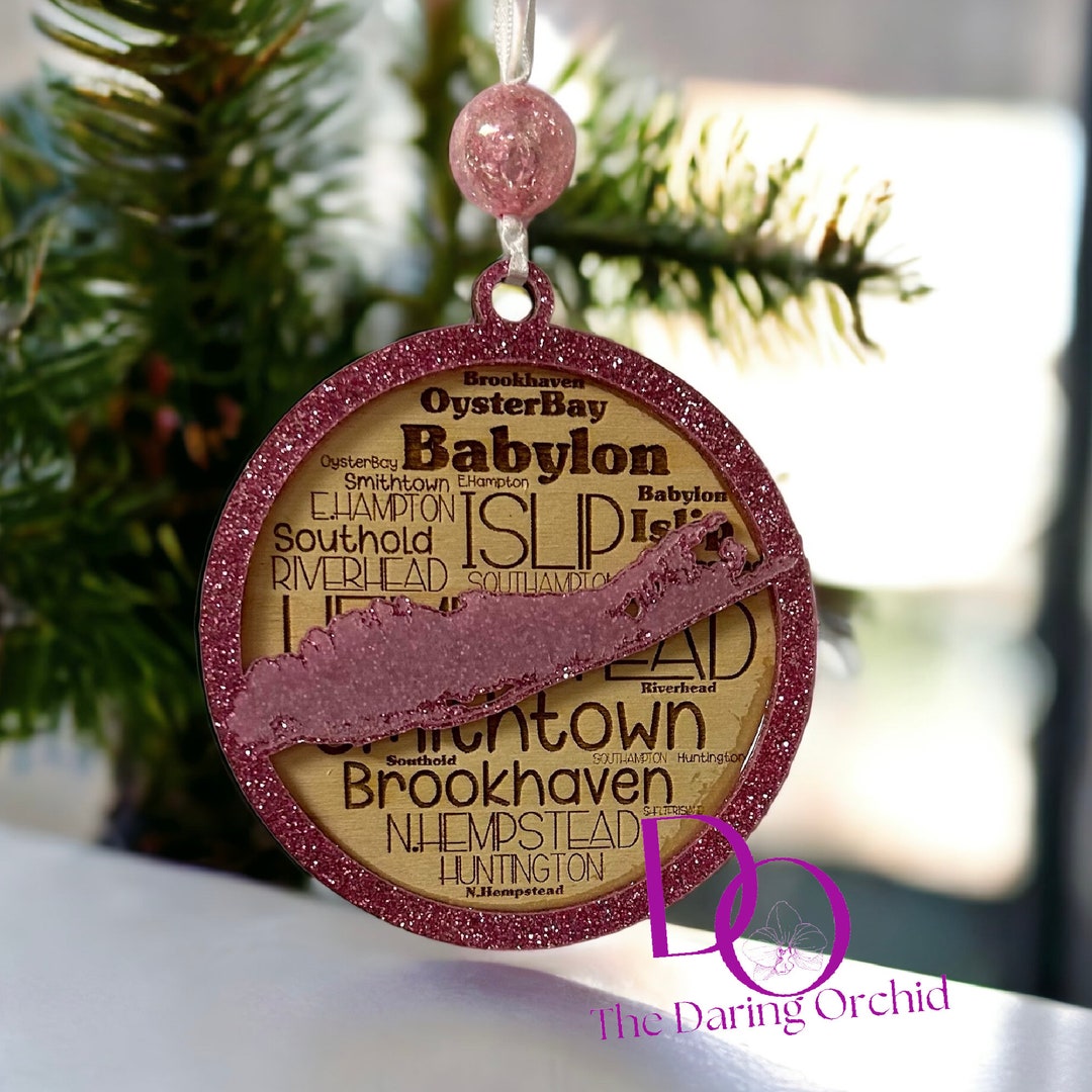 Glitter Long Island Ornament - Etsy