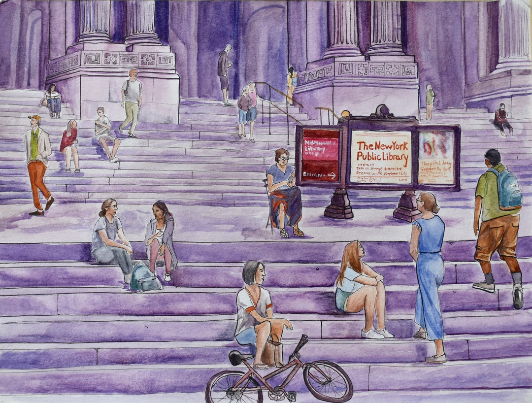 New York Public Library Art Print - Etsy